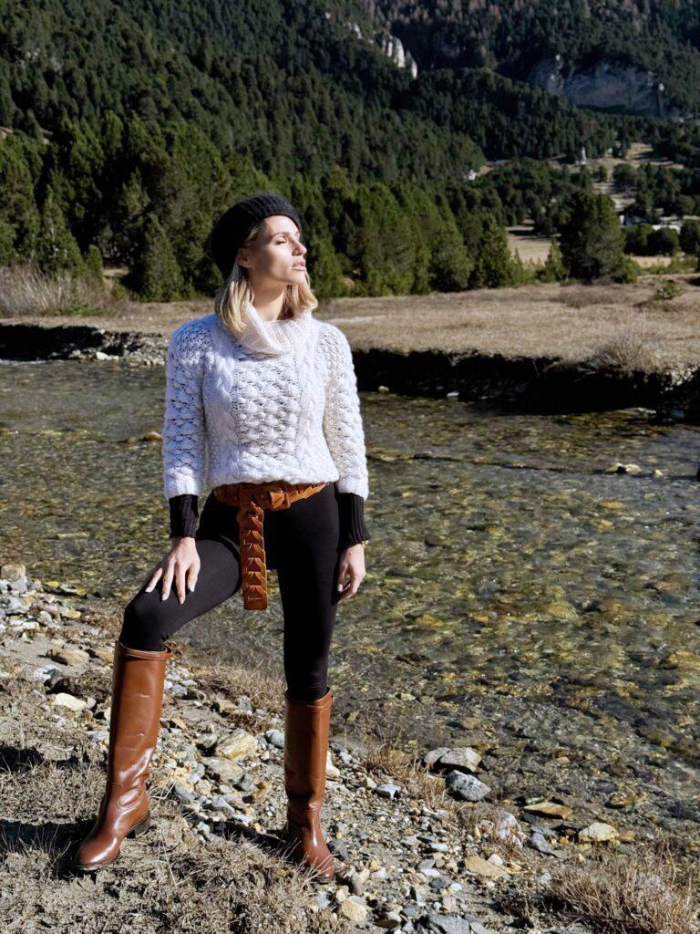 Michelle Hunziker discovers autumn in Blenio Valley